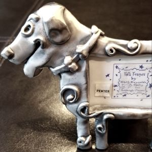 Vintage | Accents | Vintage Pewter Dog Folk Frame | Poshmark